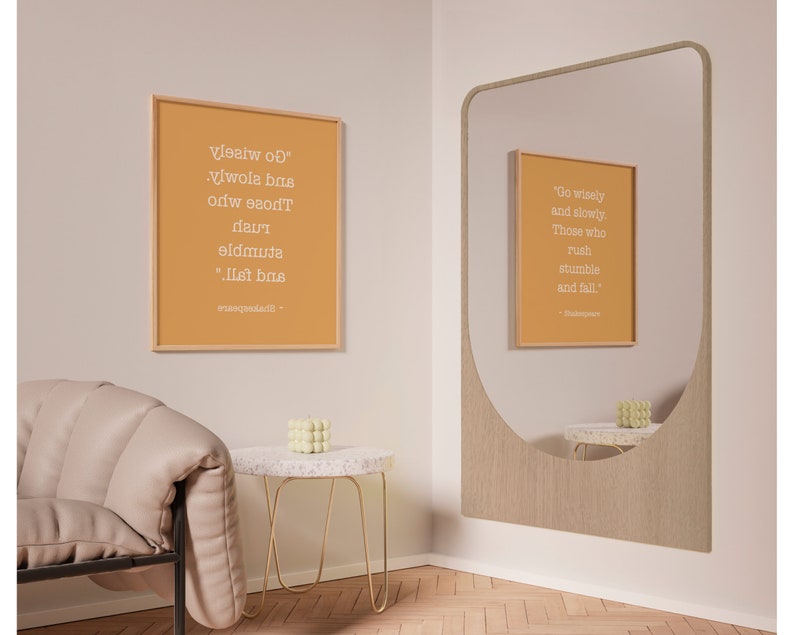 Custom Reflection Print - Personalize Your Own Message - Unique Gift ...