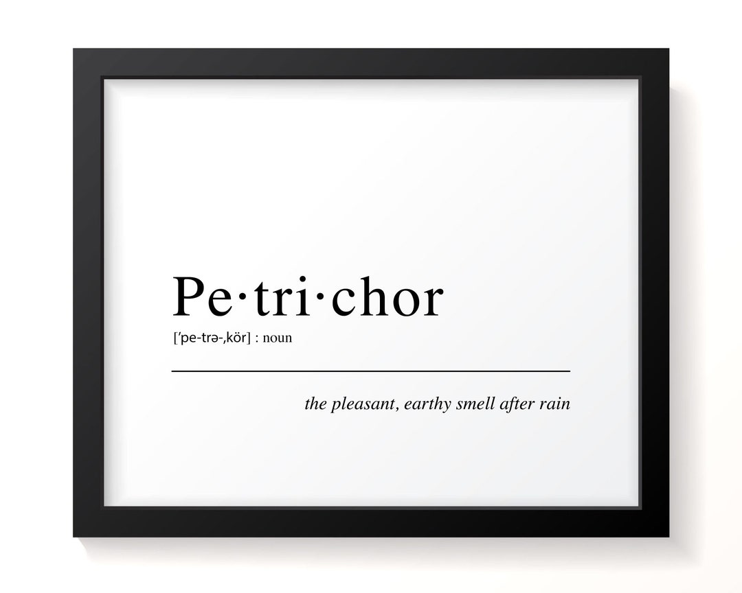 Petrichor Dictionary Definition Print - Typographical Art Print ...