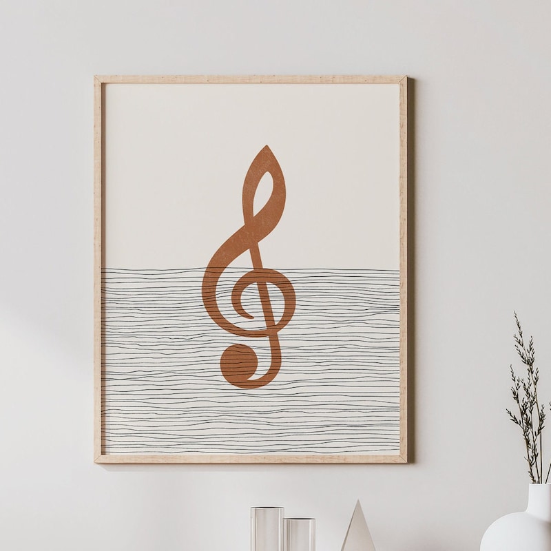 Treble Clef Wall Art - Etsy