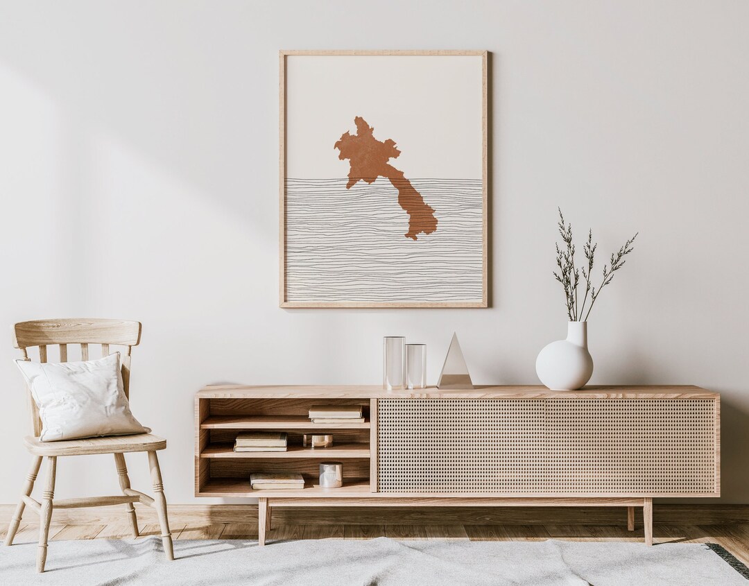 Laos Print - Boho Laos Wall Art and Decor, Country Travel Poster, Laos ...