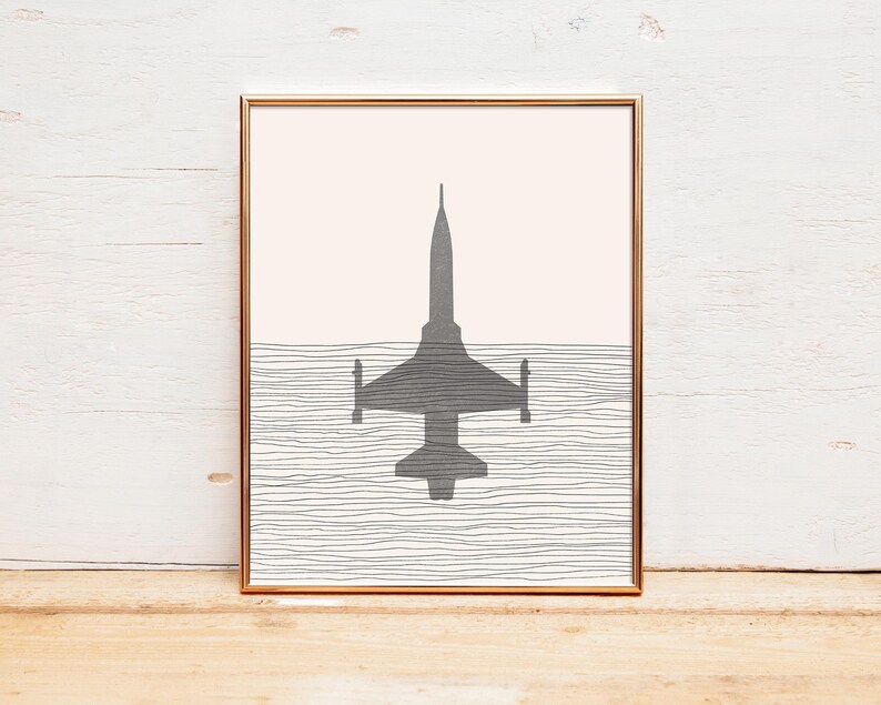 F-5 Tiger Art - Minimalist F5 Poster / Print - F5 Military Aircraft ...