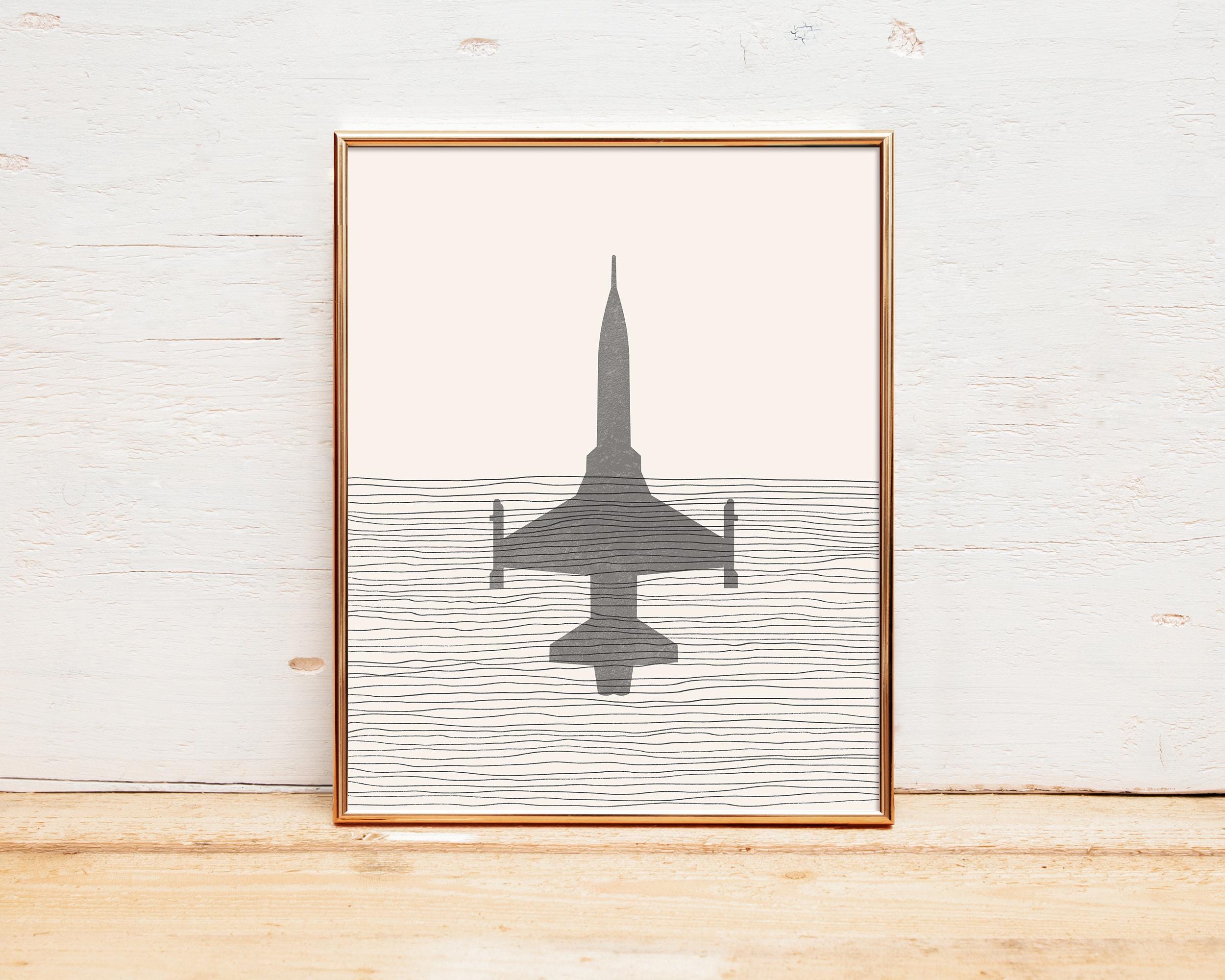 F-5 Tiger Art - Minimalist F5 Poster / Print - F5 Military Aircraft ...