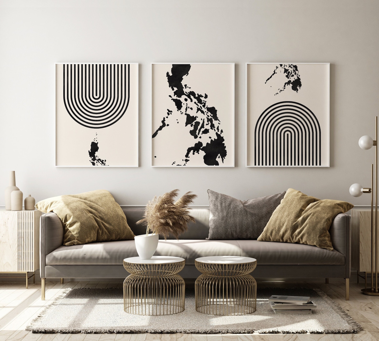 Philippines Mid Century Modern Wall Art - Minimalist Philippines Art ...
