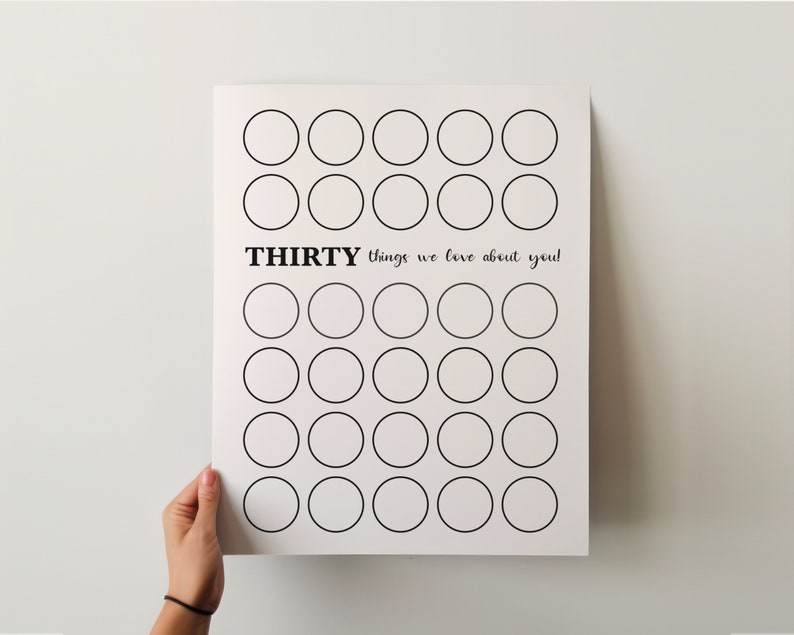30th Birthday Gift for Her - 30 Things We Love About You - Birthday ...