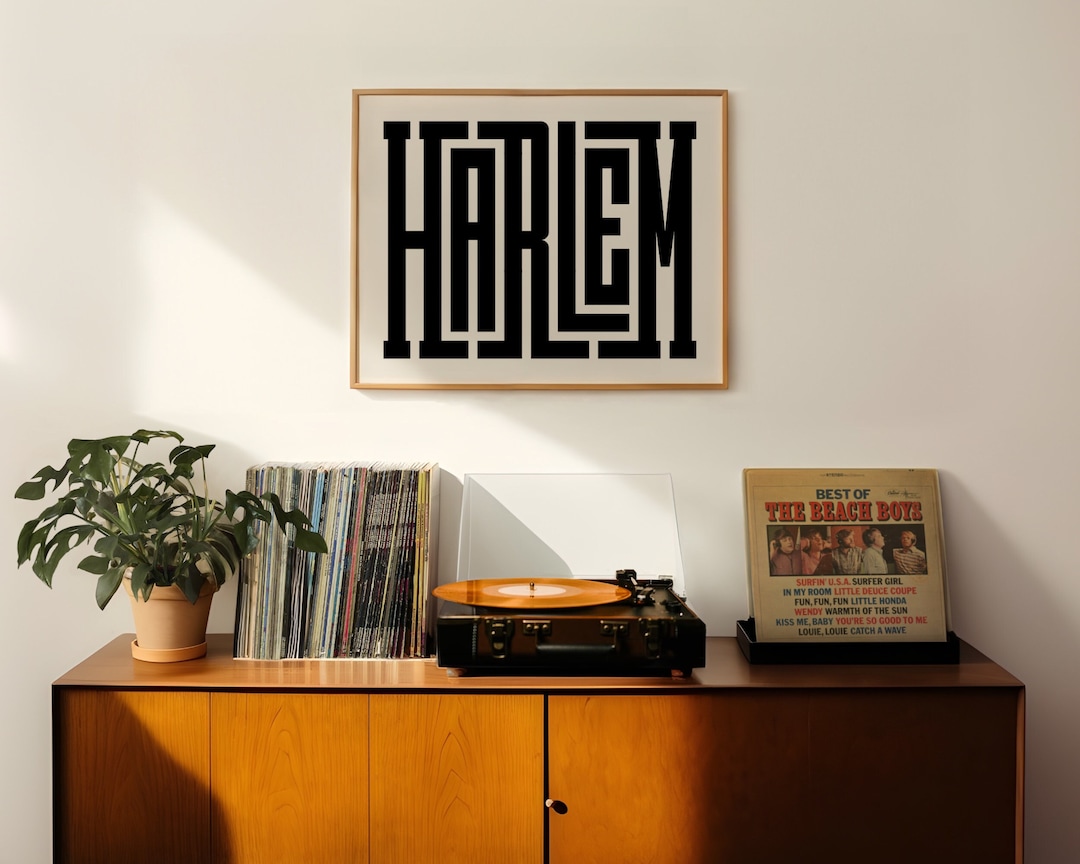 Harlem Print - Harlem Typography, Harlem New York, New York City Wall ...