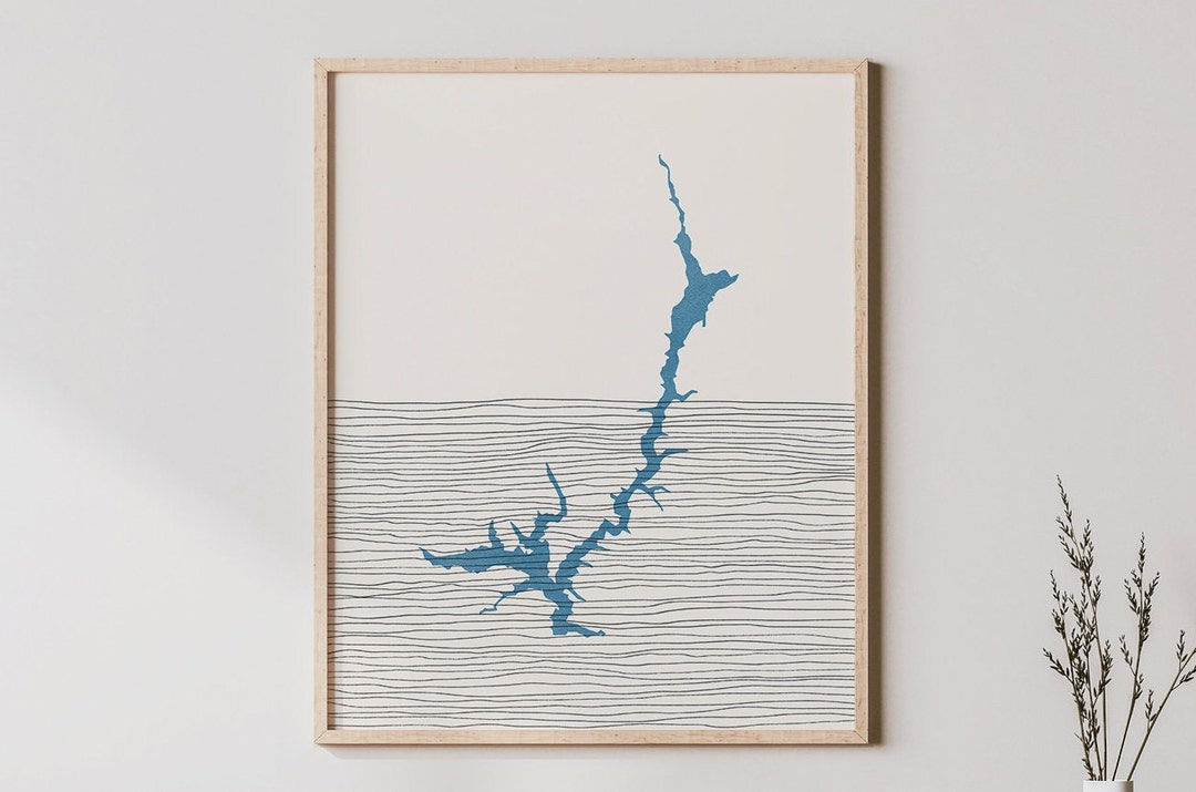 Trinity Lake Art - Boho Trinity Lake Print, Trinity Lake California ...