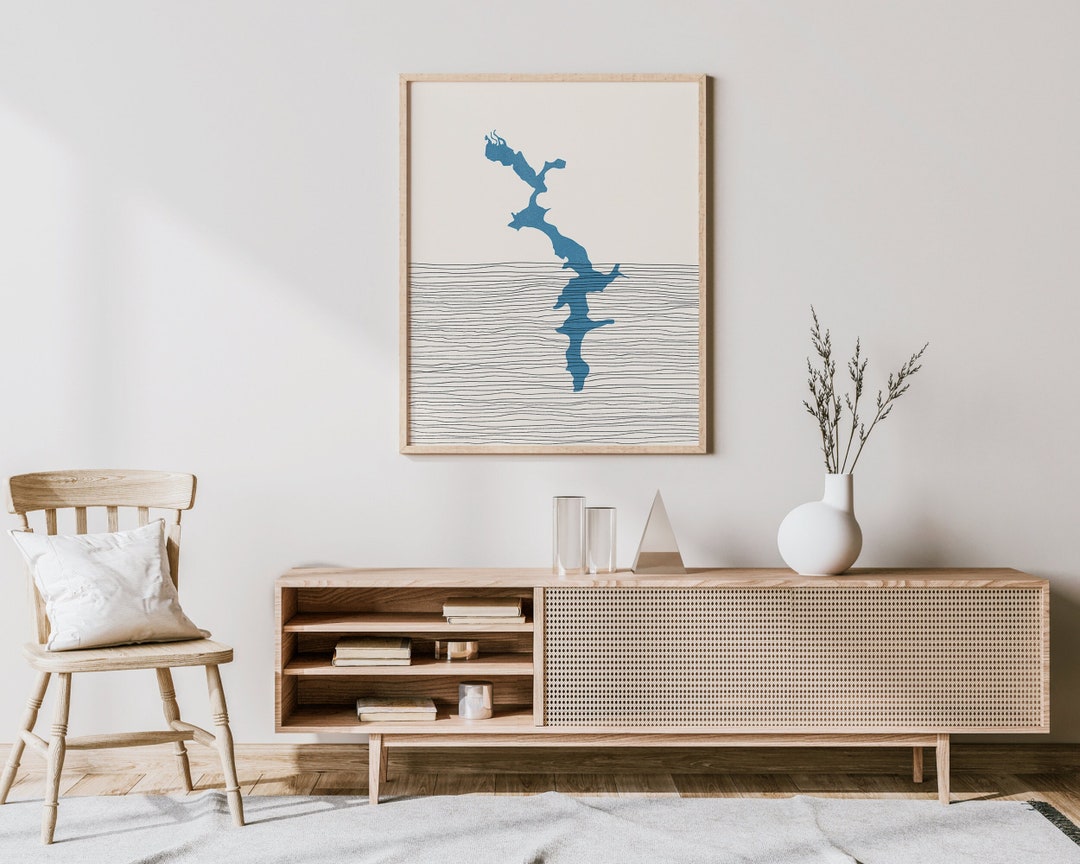 Lyman Lake Art - Boho Lyman Lake Print, Lyman Lake South Carolina ...