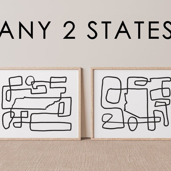 Custom State Map - Etsy