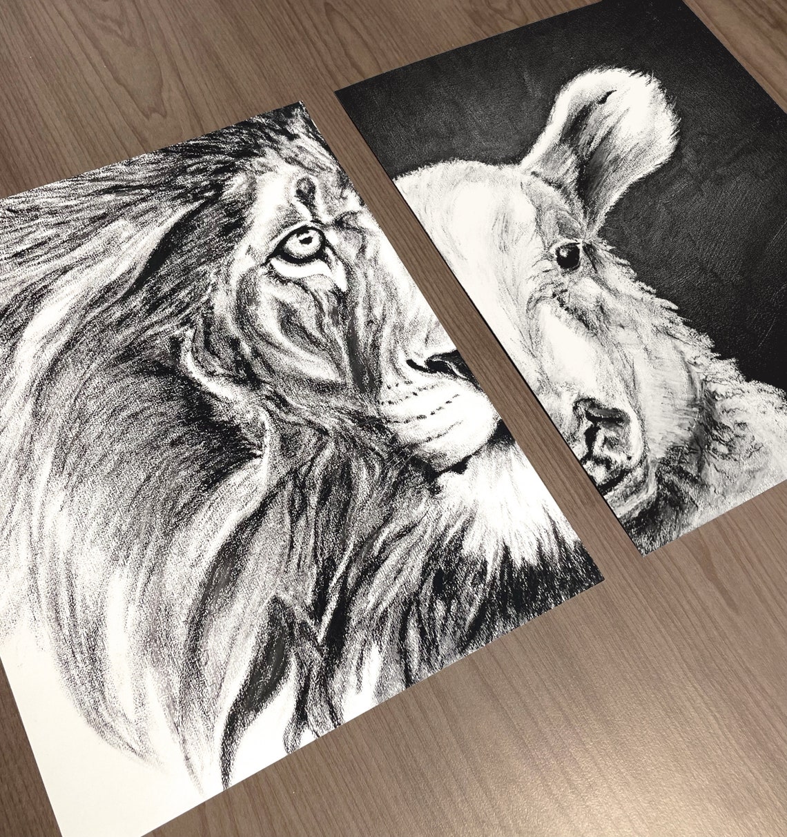 Lion and Lamb Art Lion of Judah and Lamb of God Wall Art - Etsy