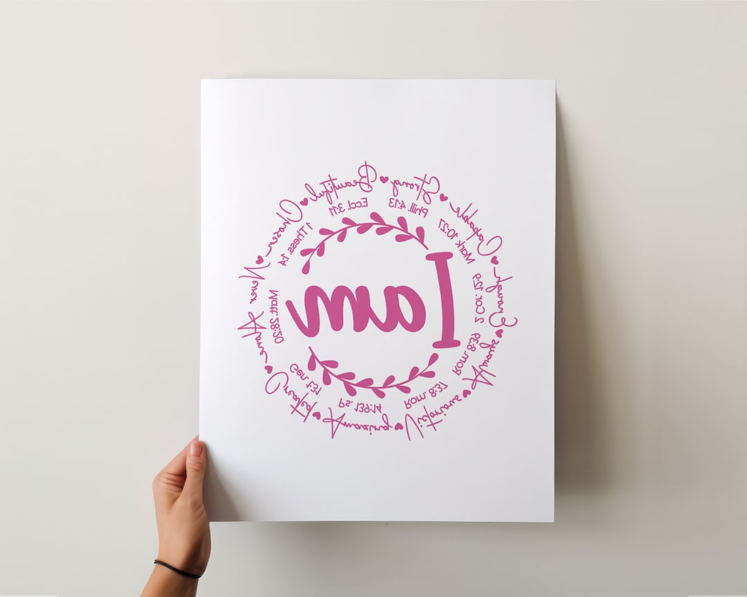 Mirror Art - Bible Verse Affirmation - READABLE IN MIRROR, Bible ...