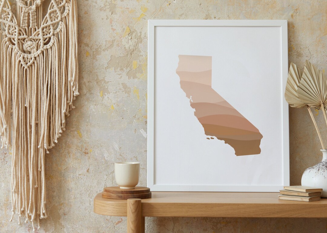 California Boho Wall Art California Mid Century Modern Wall Art ...