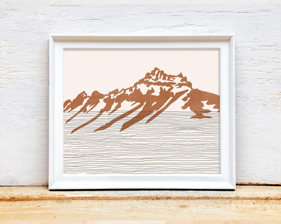 Boho Three Fingered Jack Art Print - Cascade Volcanic Arc, Oregon ...