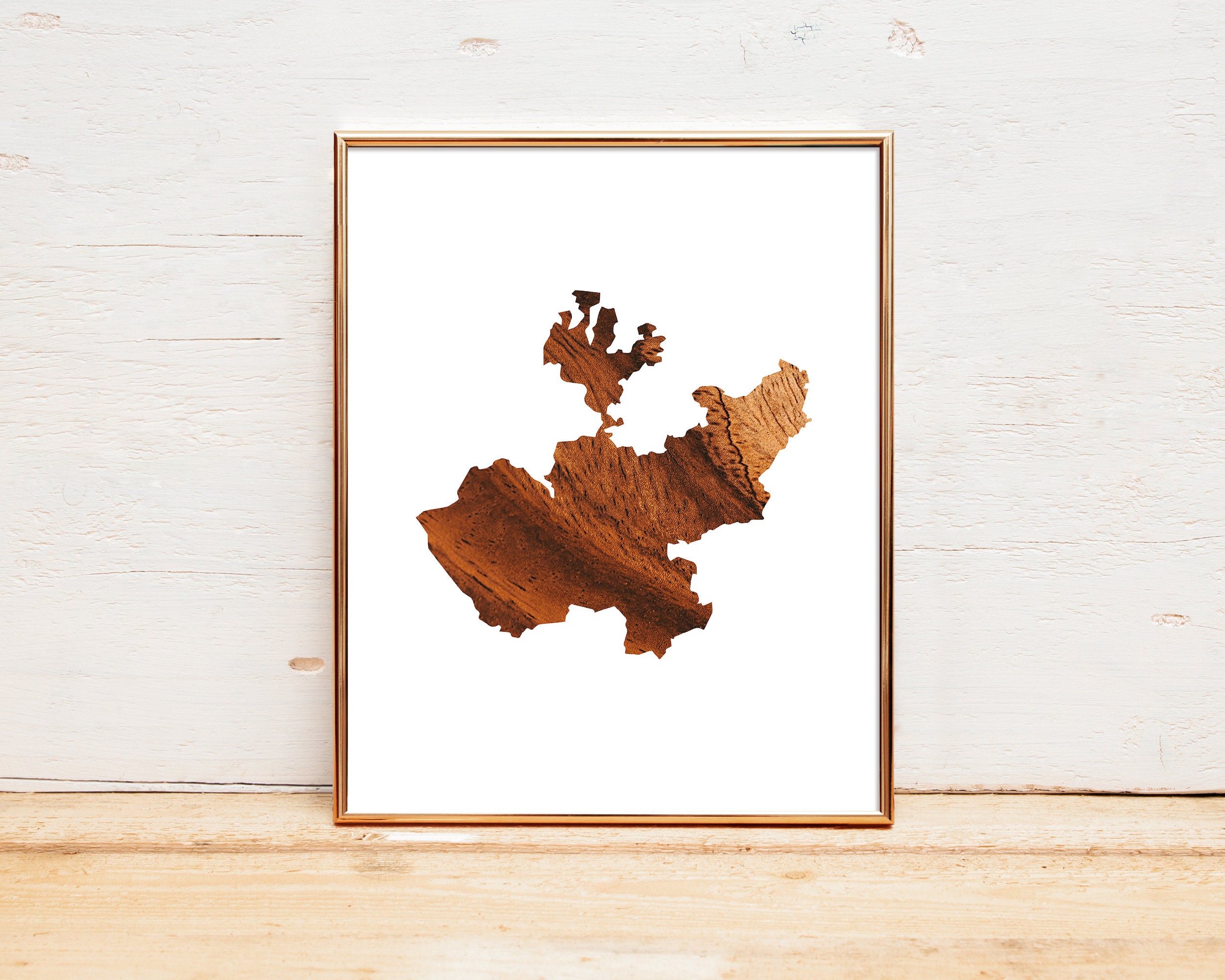 Map of Jalisco W/ Wood Grain Overlay - Jalisco Art Print, Jalisco Map ...