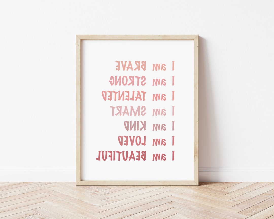 Positive Affirmations READ IN MIRROR, Positive Affirmation, Reversed ...