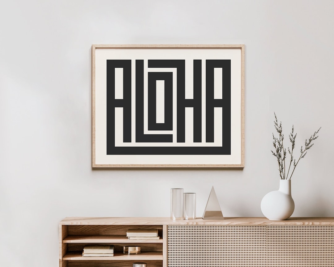 Aloha Wall Art - Hawaii Art Print, Aloha Typography Poster - Coastal ...