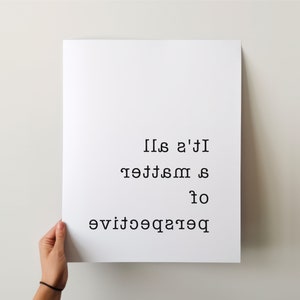 Mirror Art - "it’s All A Matter of Perspective" Motivational Wall Art ...