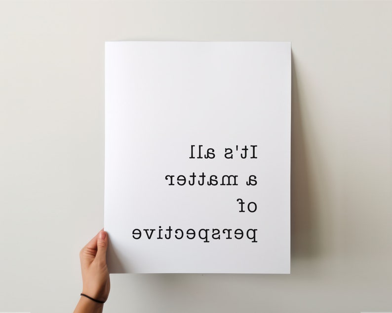Mirror Art - "it’s All A Matter of Perspective" Motivational Wall Art ...