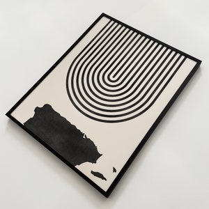 Puerto Rico Mid Century Modern Wall Art - Minimalist Puerto Rico Art ...