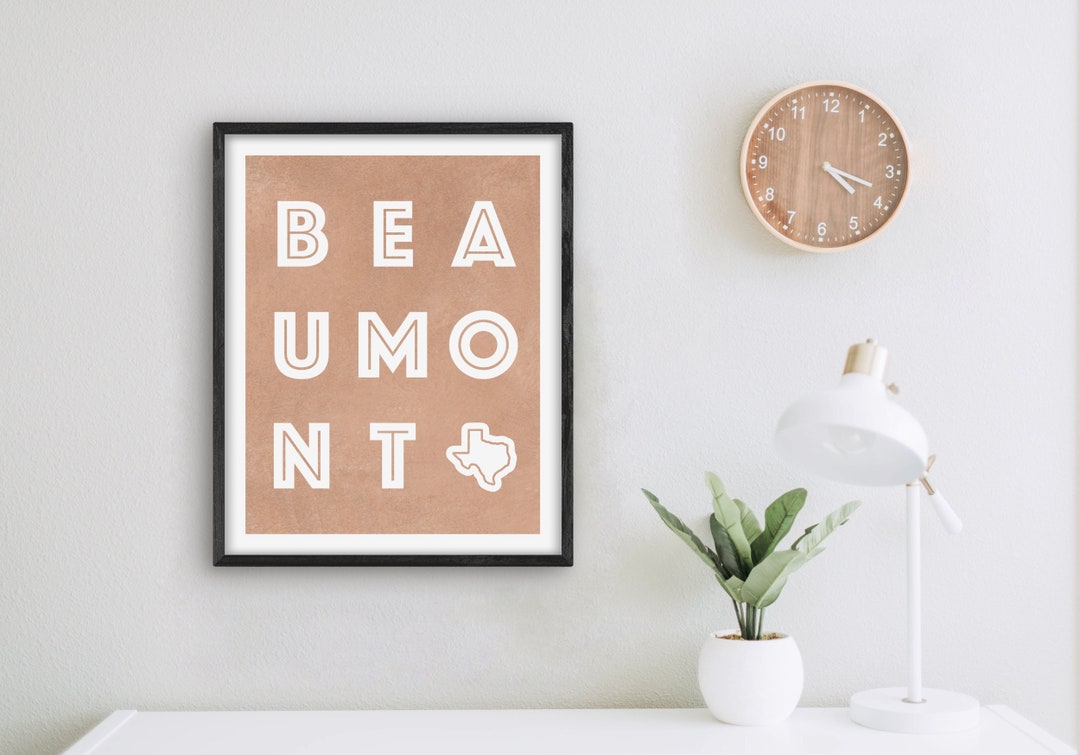 Beaumont Texas Art - Beaumont Art Print, Texas Gift Idea, City of ...