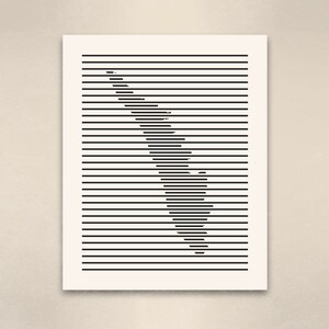 Abstract Line Map of Kerala - Kerala Art Print, Kerala Map / Wall Art ...