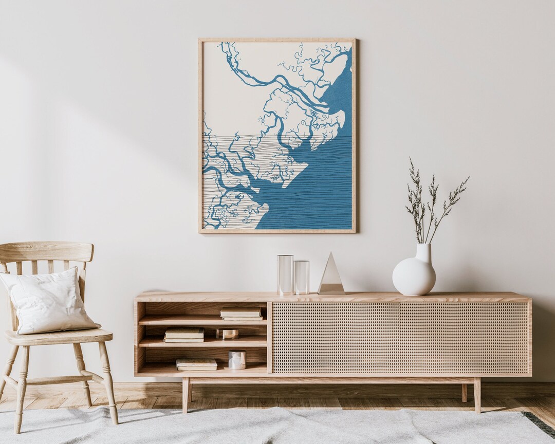 Savannah Waterways Art - Boho Savannah Waterways Print, Savannah ...