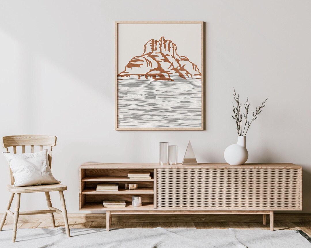 Boho Bell Rock Art Print - Sedona, Arizona - Coconino National Forest ...