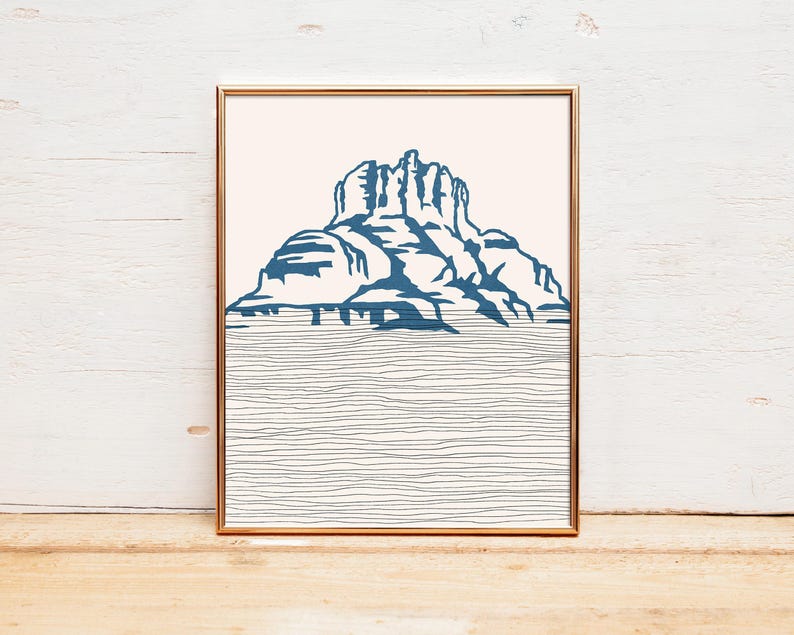 Boho Bell Rock Art Print - Sedona, Arizona - Coconino National Forest ...