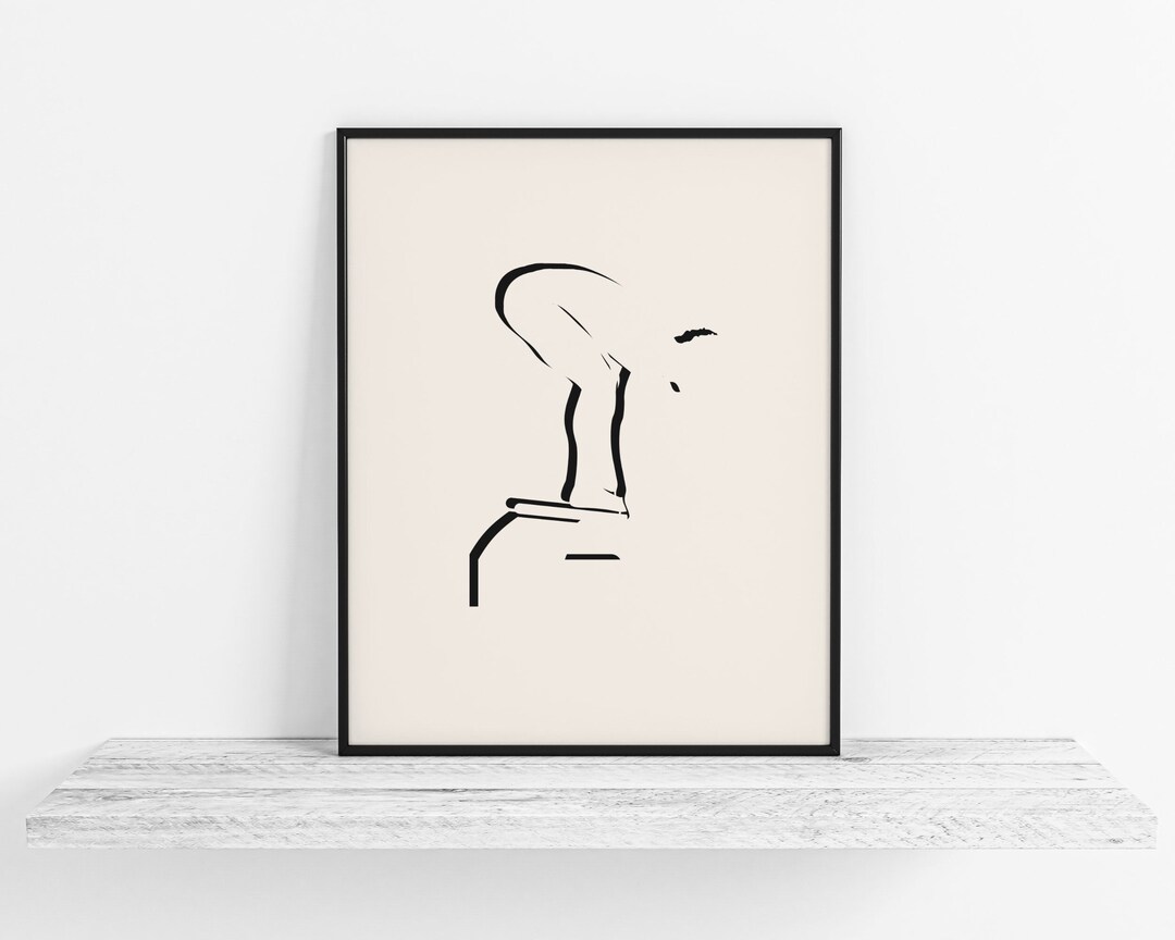 Minimalist Swimming Art - Modern Swimming Poster, Boy Swimmer Gift ...
