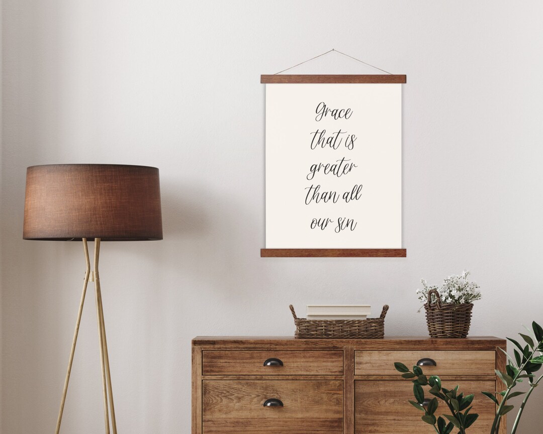 Grace That is Greater - Hymn Wall Art, "grace That is Greater Than All ...