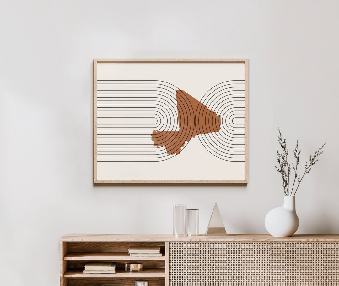 Mali Wall Art - Mid Century Mali Map, Retro Mali Wall Decor / Poster ...