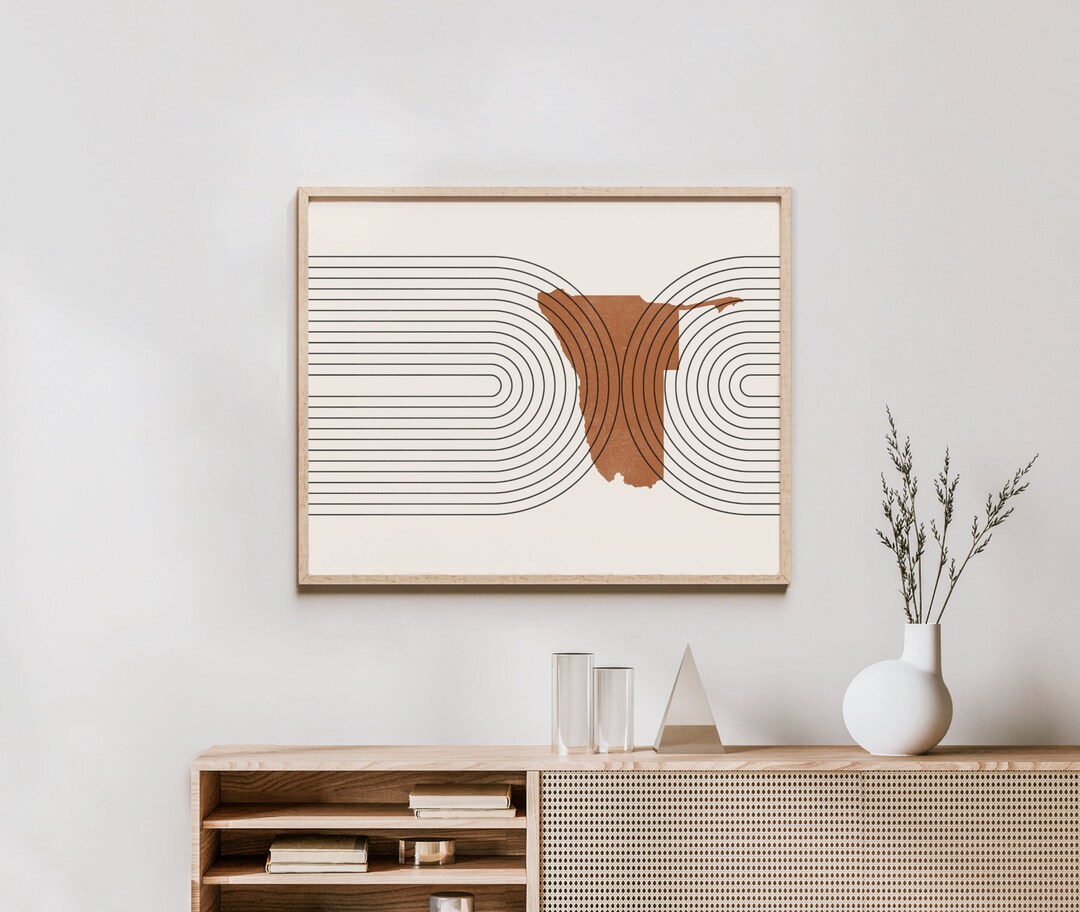 Namibia Wall Art - Mid Century Namibia Map, Retro Namibia Wall Decor ...