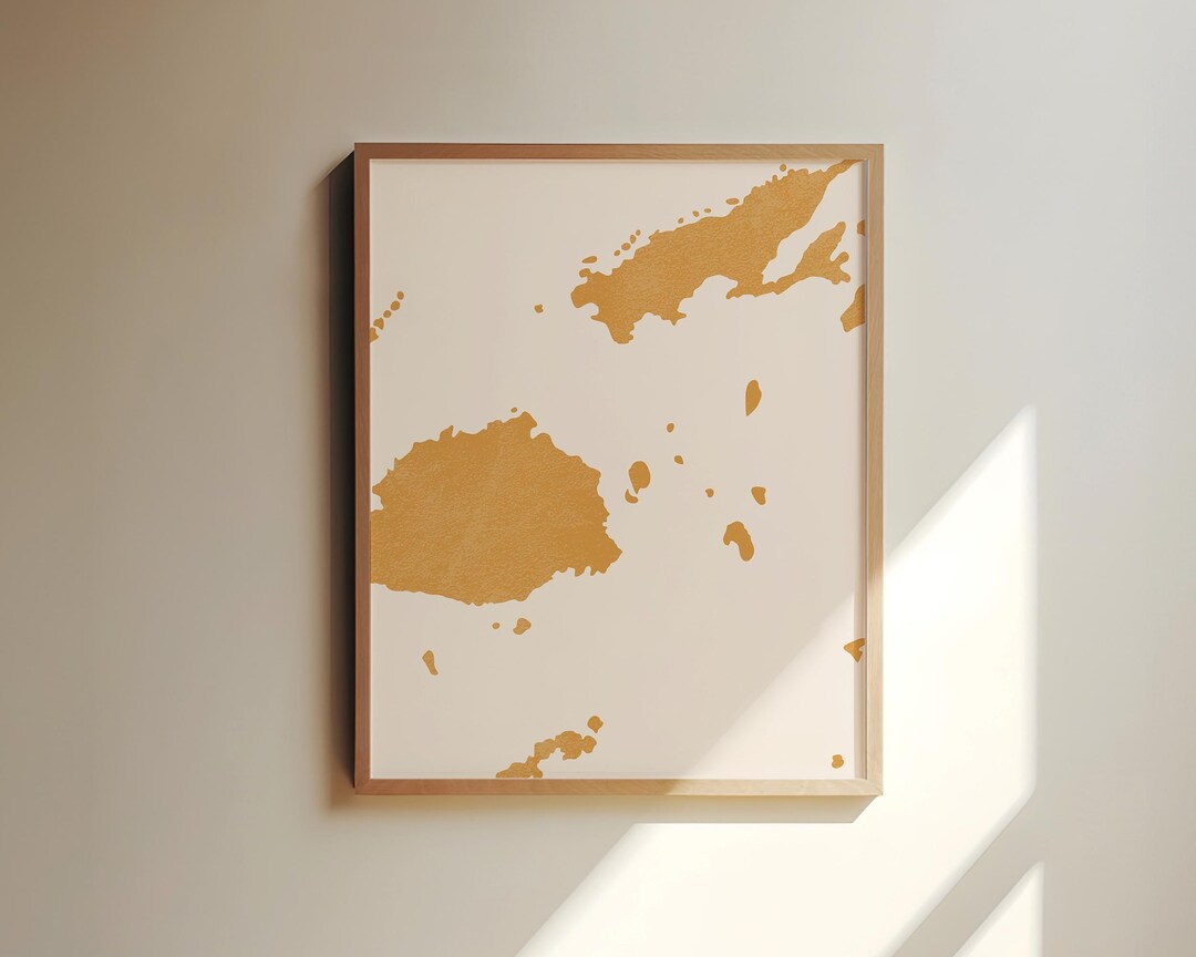 Maximalist Wall Art Map of Fiji - Custom Location Print - Maximalist ...