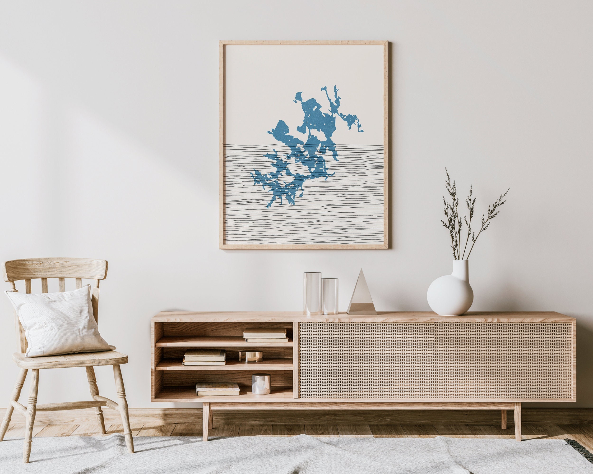 Lake Insula Art - Boho Lake Insula Print, Lake Insula Minnesota ...