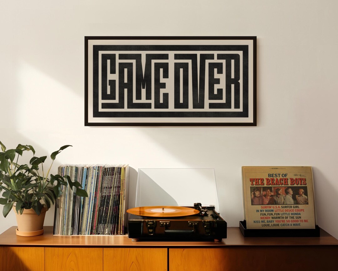 Game Over Print - Gamer Wall Decor / Gaming Poster - Game Over ...