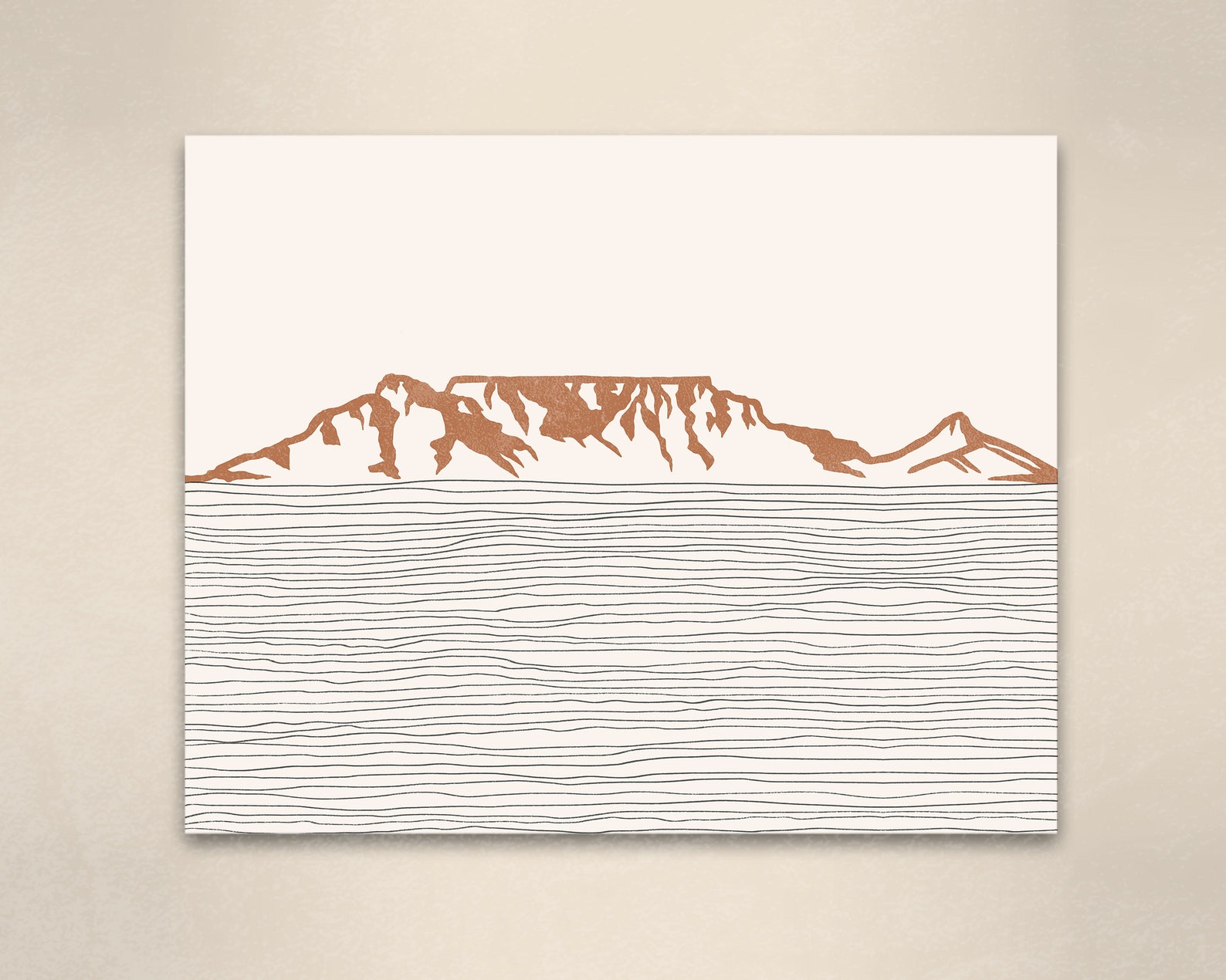 Table Mountain Art Print - Capetown, South Africa - Table Mountain ...