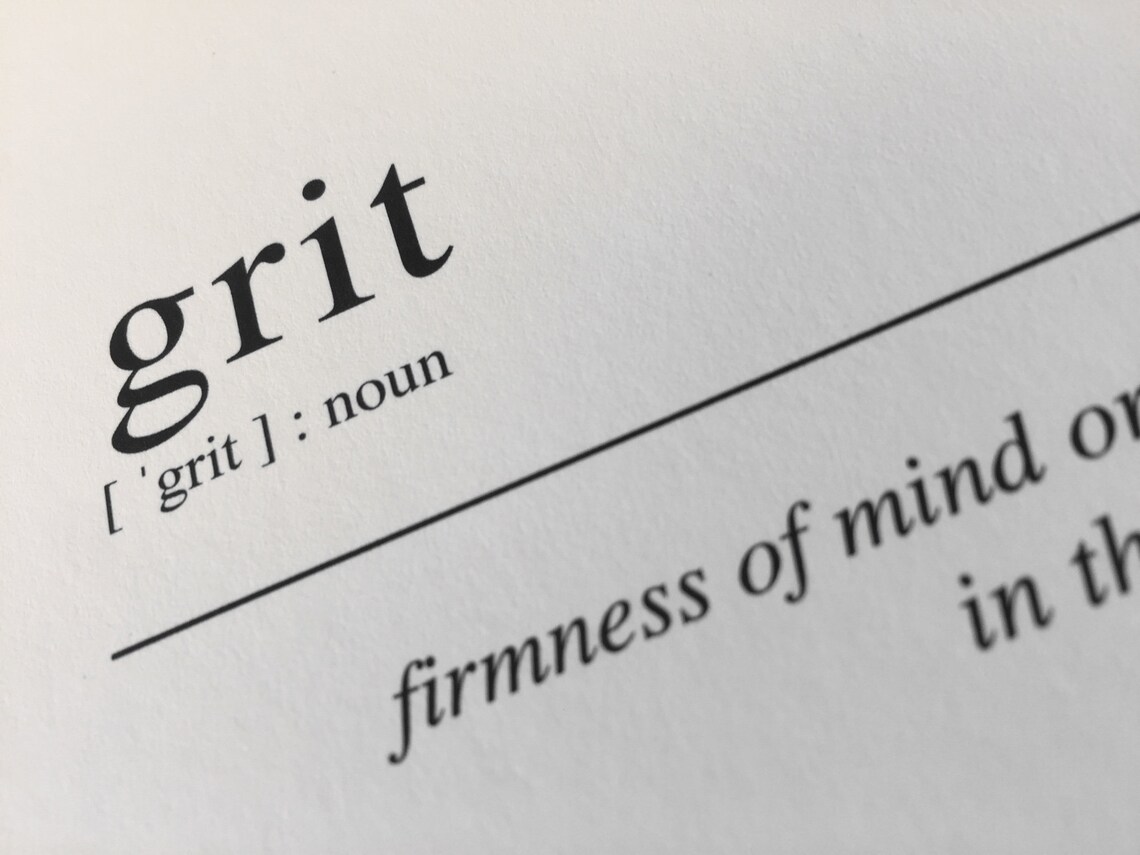 Grit Definition Art Print Inspirational Art and Gift Idea - Etsy