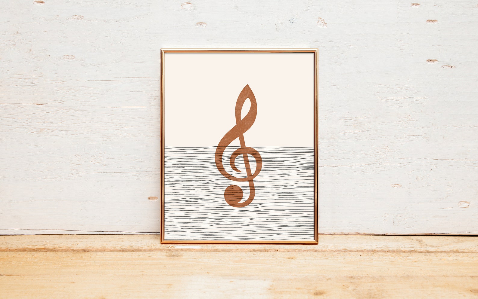 Boho Treble Clef Print - Treble Clef Wall Art / Decor, Minimalist ...