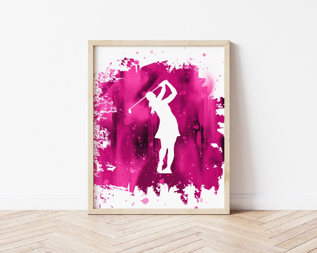 Golf Art - Girls Golf Poster, Golfer Decor - Framed OR Unframed Golf ...