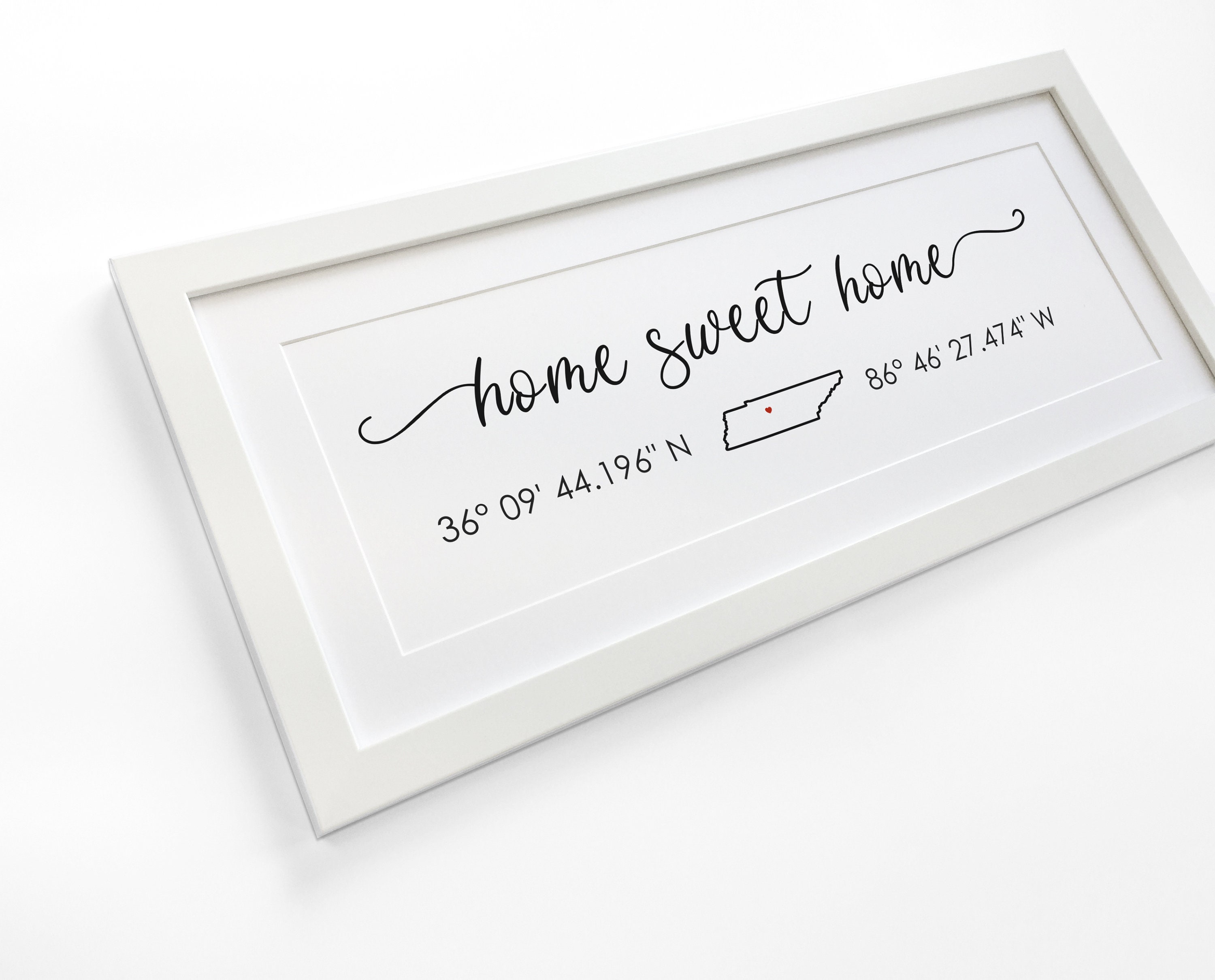 Latitude and Longitude - Location Prints - Personalized Art Print ...