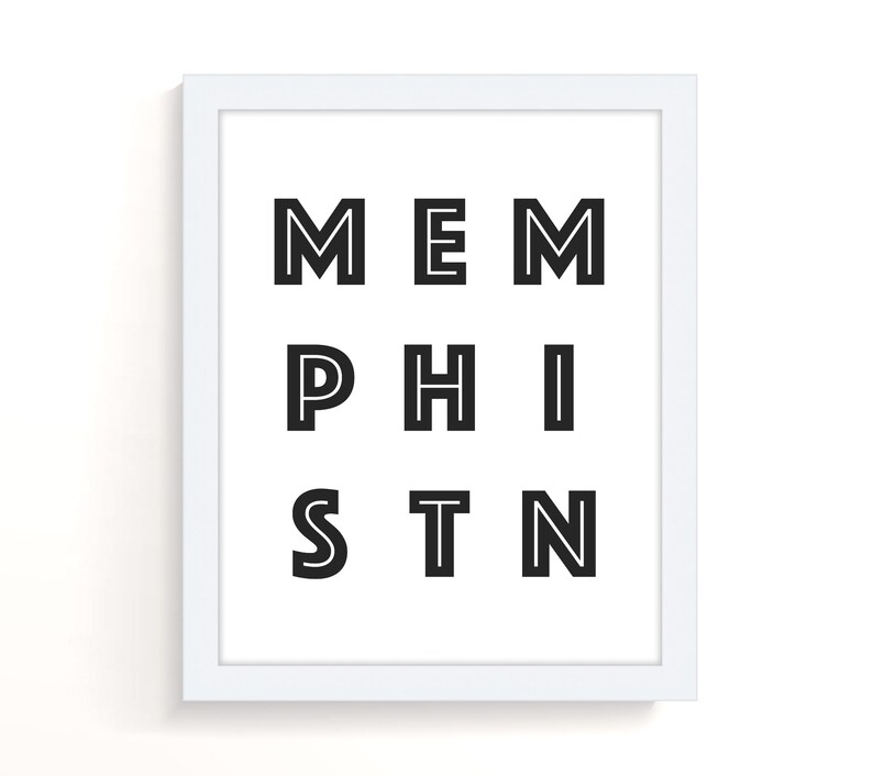 Memphis Tennessee Art - Memphis Art Print, Tennessee Gift Idea, City of ...