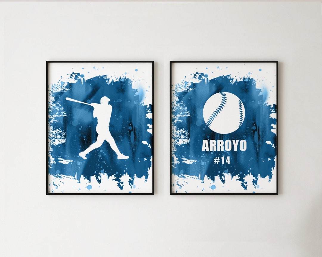 Custom Baseball Prints - Boys Baseball Poster, Baseball Player Decor ...