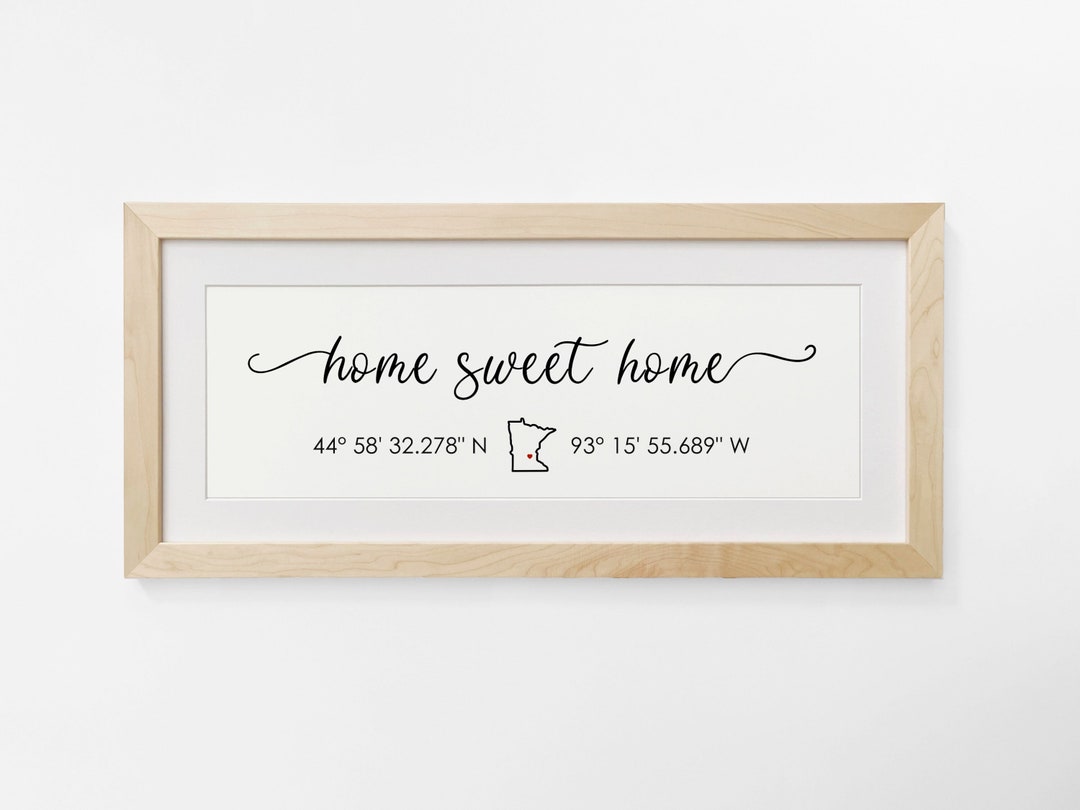 Latitude and Longitude - Location Prints - Personalized Art Print ...