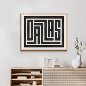 Dallas Art - Dallas Typography Design, Dallas Texas Wall Art / Poster ...