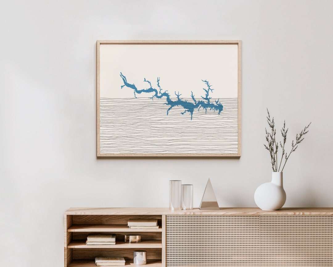 Lake Gaston Art - Boho Lake Gaston Print, Lake Gaston North Carolina ...