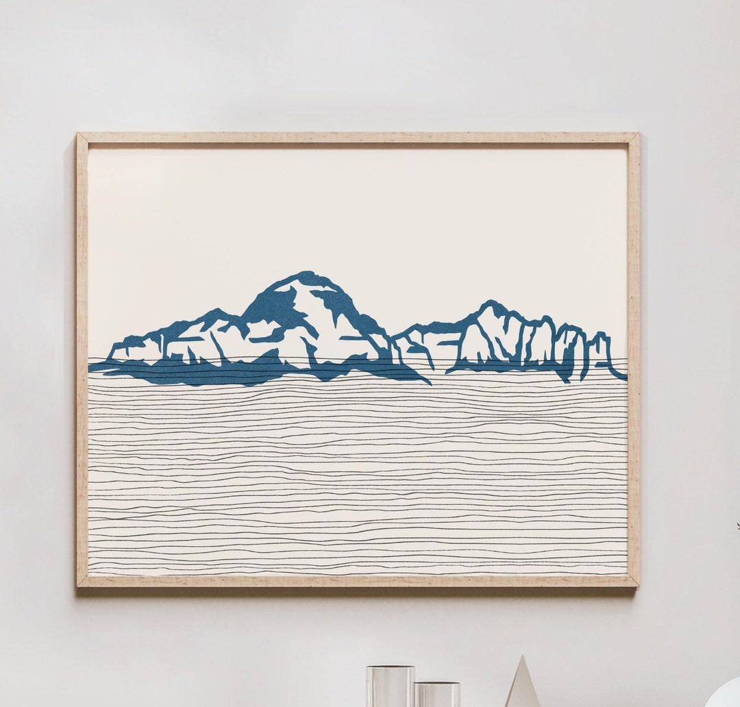 Thunder Mountain Art Print - Sedona, Arizona - Capitol Butte Outline ...