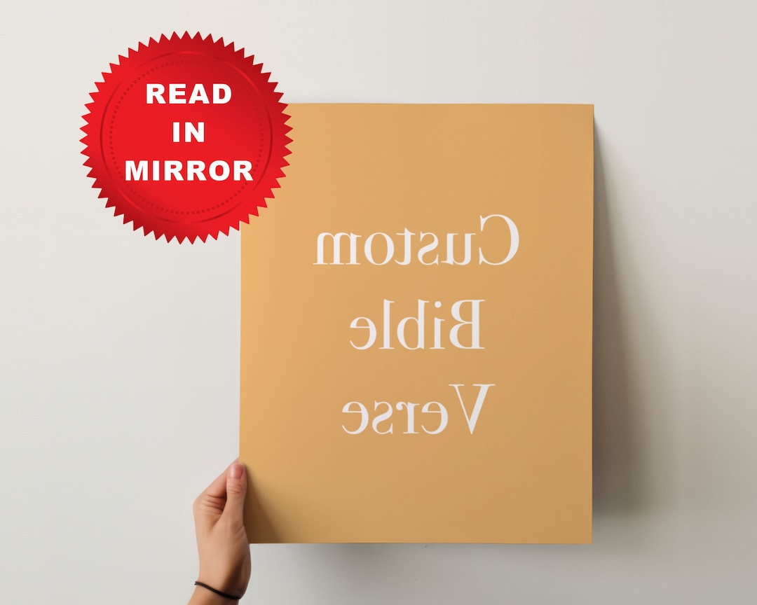 Custom Scripture - Mirror Reflection Print - Bible Verse Art, Mirror ...
