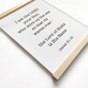 Stirs up the Sea - Isaiah 51:15 Hanging Canvas - Bible Verse Wall Art ...