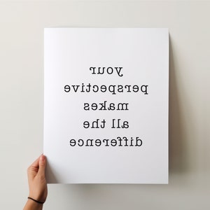 Mirror Art - "your Perspective Makes All the Difference" Motivational ...