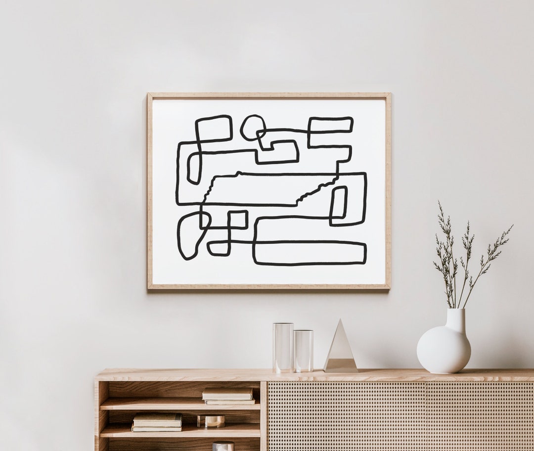 Tennessee Line Art Print - One Line Drawing, Tennessee Abstract Line ...