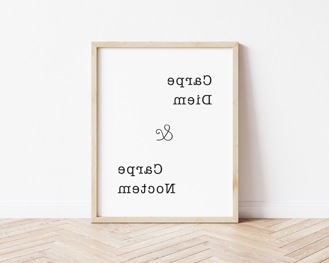 Reflection Art - "carpe Diem and Carpe Noctem" Motivational Wall Art ...